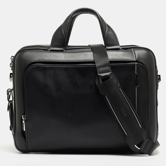 Tumi | Bags | Tumi Black Leather Arrive Sadler Brief Laptop Bag | Poshmark